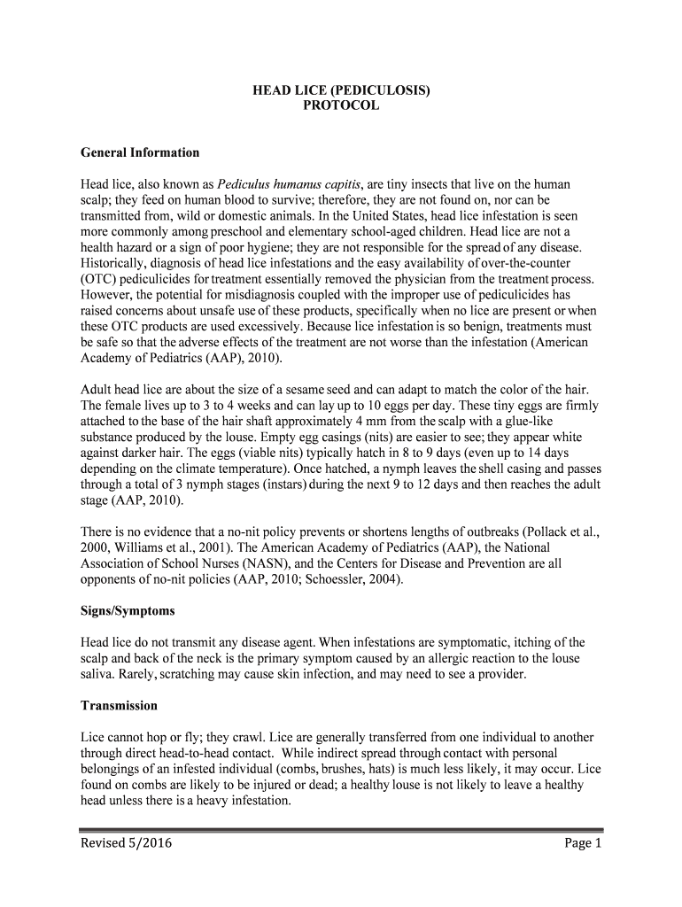 Fillable Online Georgia Head Lice Manual - Georgia Department of Public ...