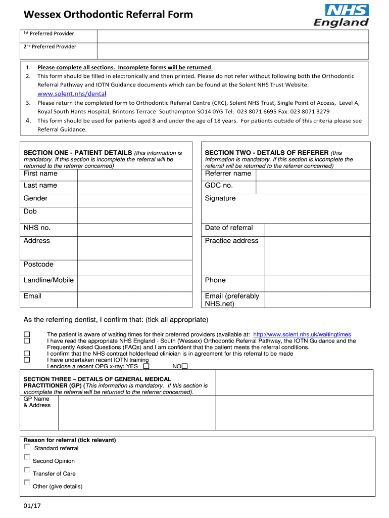 Fillable Online Download MOS Referral Form - Ashwell Dental Surgery Fax ...