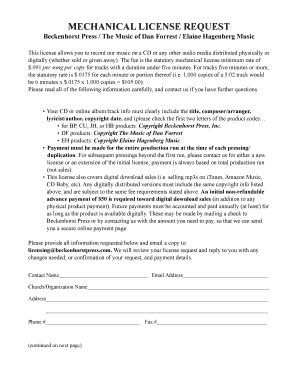 Fillable Online MECHANICAL LICENSE REQUEST Fax Email Print - pdfFiller