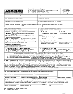 Fillable Online annuity change request form - Bankers Life Insurance ...