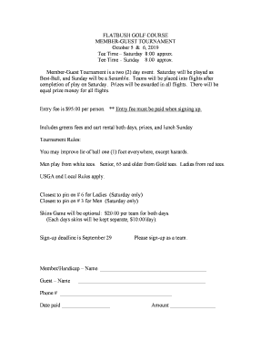 Fillable Online Member guest sign up sheet Fax Email Print - pdfFiller