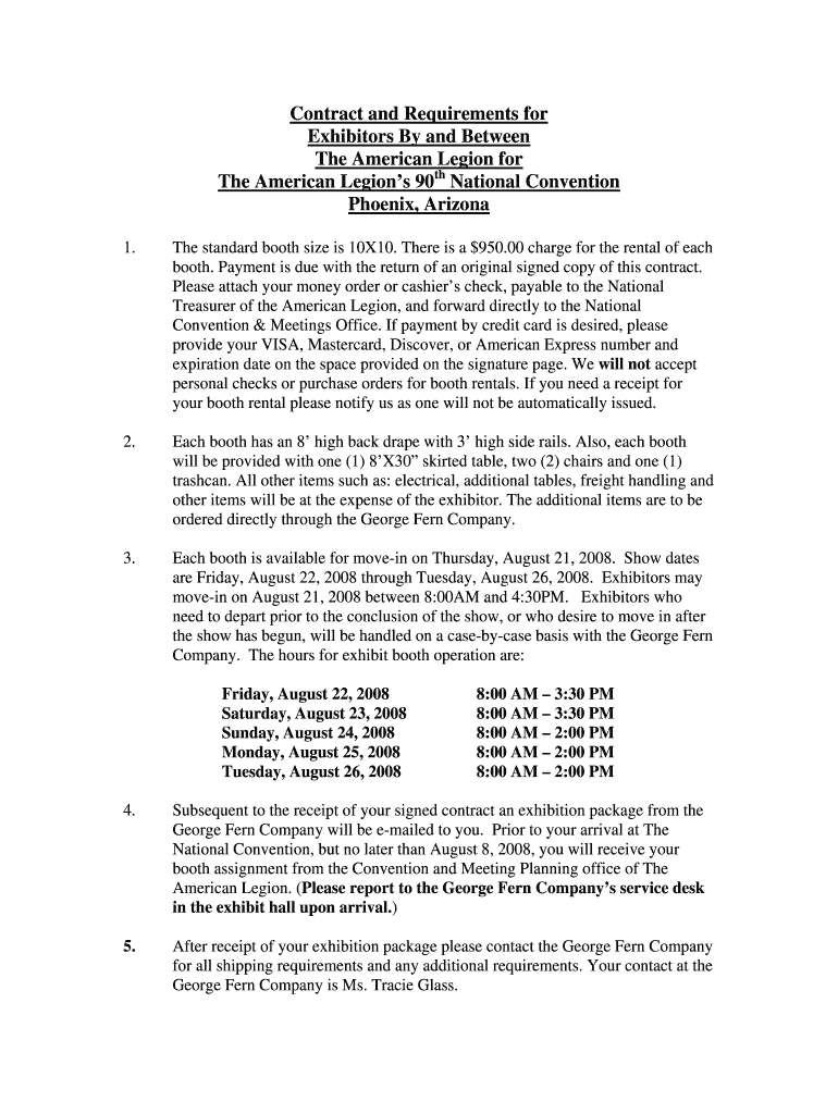 Fillable Online ftp legion Future Convention SitesThe American Legion ...