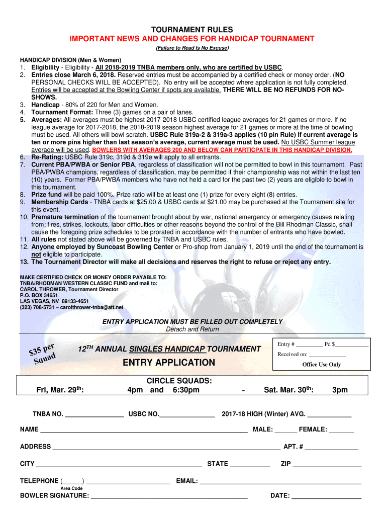 Fillable Online 40 annual tnba bill rhodman memorial - The National ...