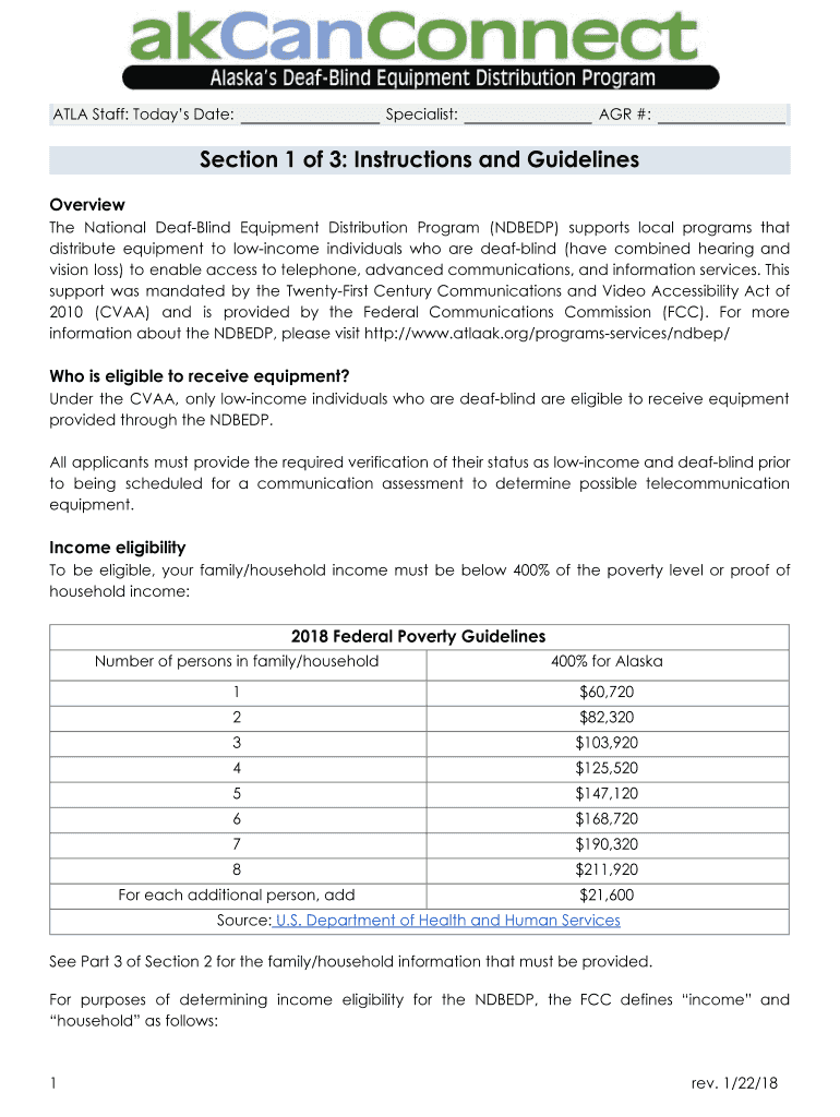 Fillable Online National Deaf-Blind Equipment Distribution Program - FCC Fax Email Print - pdfFiller