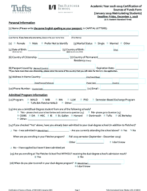 Fillable Online sites tufts Instruction s: How to Complete This Form ...