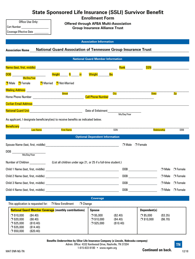 Fillable Online SSLI Application and DD2558 Fillable - National Guard ...