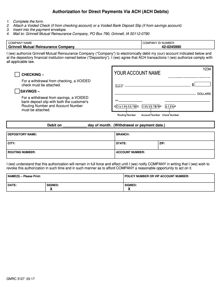 Fillable Online Authorization for Direct Payments Via ACH (ACH Debits) Fax Email Print - pdfFiller