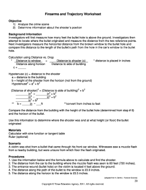 Firearms And Trajectory Worksheet Answer Key - Fill Online, Printable ...