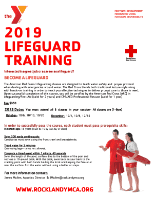 Fillable Online Interested in a great job or a career as a lifeguard ...