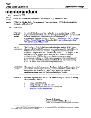 Fillable Online public ornl CERCLA Off-Site Rule. DOE guidance ...