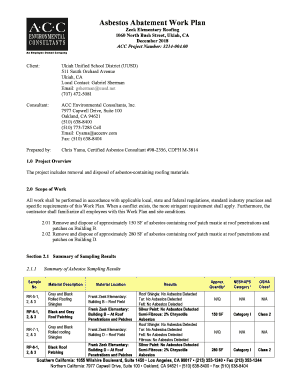 Fillable Online Asbestos Abatement Work Plan Fax Email Print - pdfFiller