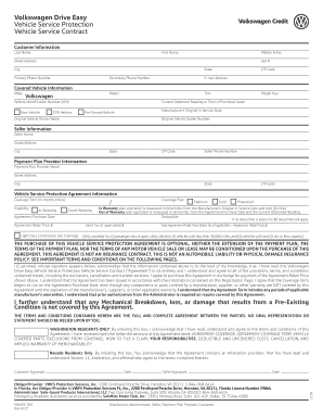 Fillable Online Vehicle Protection Plans - Jim Ellis Volkswagen ...
