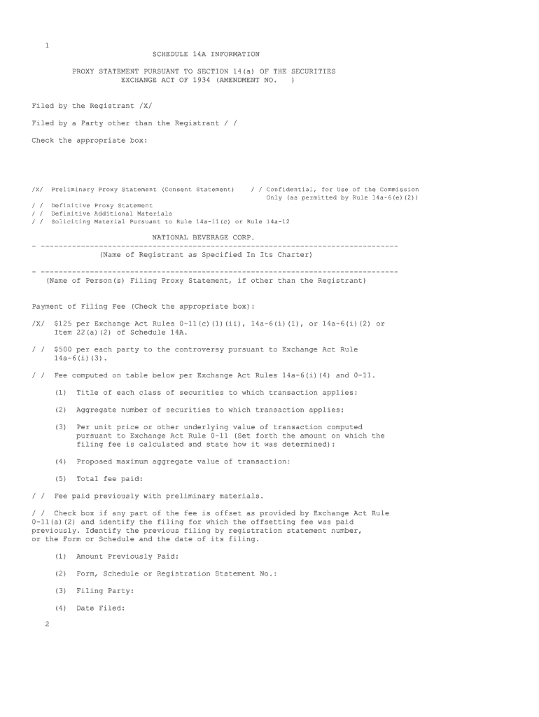 Fillable Online Preliminary Proxy Statement (Consent Statement) Fax Email Print - pdfFiller