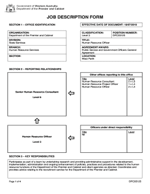 Fillable Online POSITION INFORMATION DOCUMENT - PDF Fax Email Print ...
