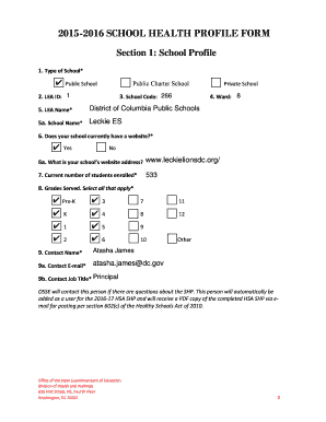 Fillable Online osse dc its SHP form to OSSE on or before Feb Fax Email ...