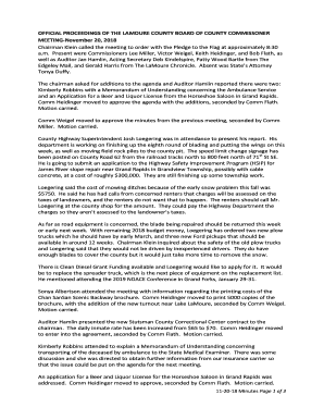 Fillable Online Present were Commissioners Lee Miller, Victor Weigel ...