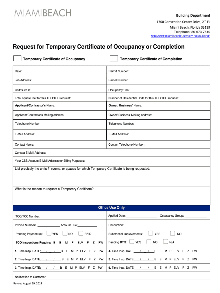 Fillable Online Temporary Certificate of Completion Fax Email Print ...