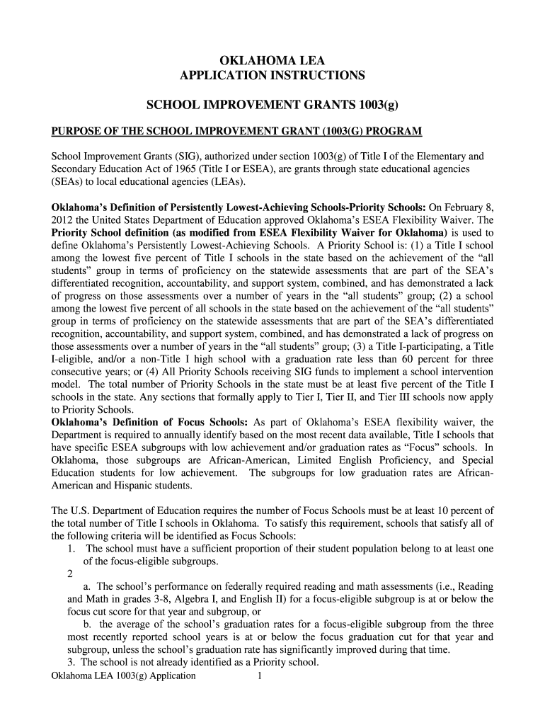 Fillable Online sde ok LEA Application - Oklahoma State Department - OK ...