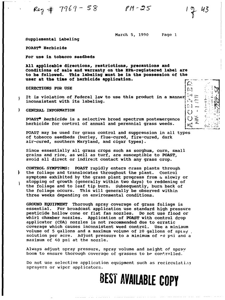 Fillable Online US EPA, Pesticide Product Label, ARMEZON HERBICIDE, 07 ...
