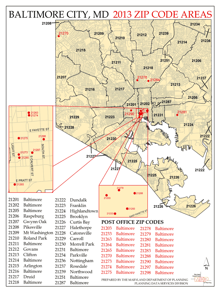 Maryland Zip Code Baltimore Fill Online Printable Fillable Blank