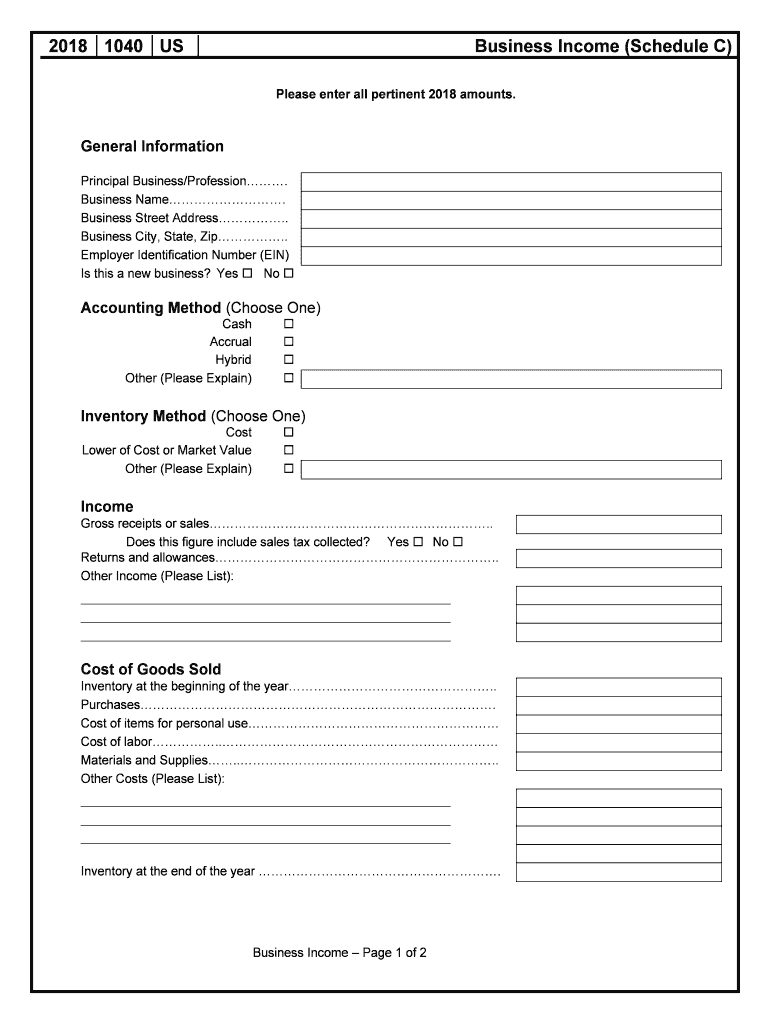 Fillable Online 18 Schedule C.docx Fax Email Print - pdfFiller