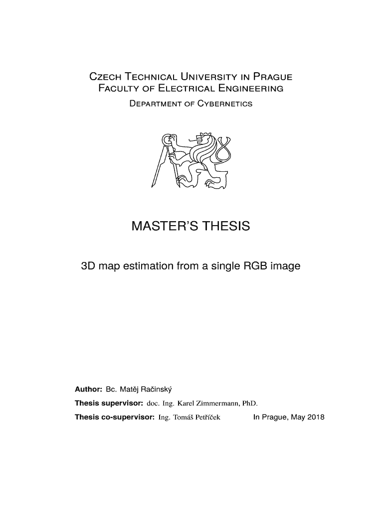 Fillable Online dspace cvut 3D map estimation from a single RGB image Fax Email Print - pdfFiller