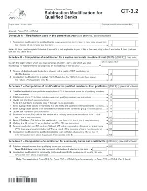 Fillable Online Form CT-3.2:2018:Subtraction Modification for Qualified ...