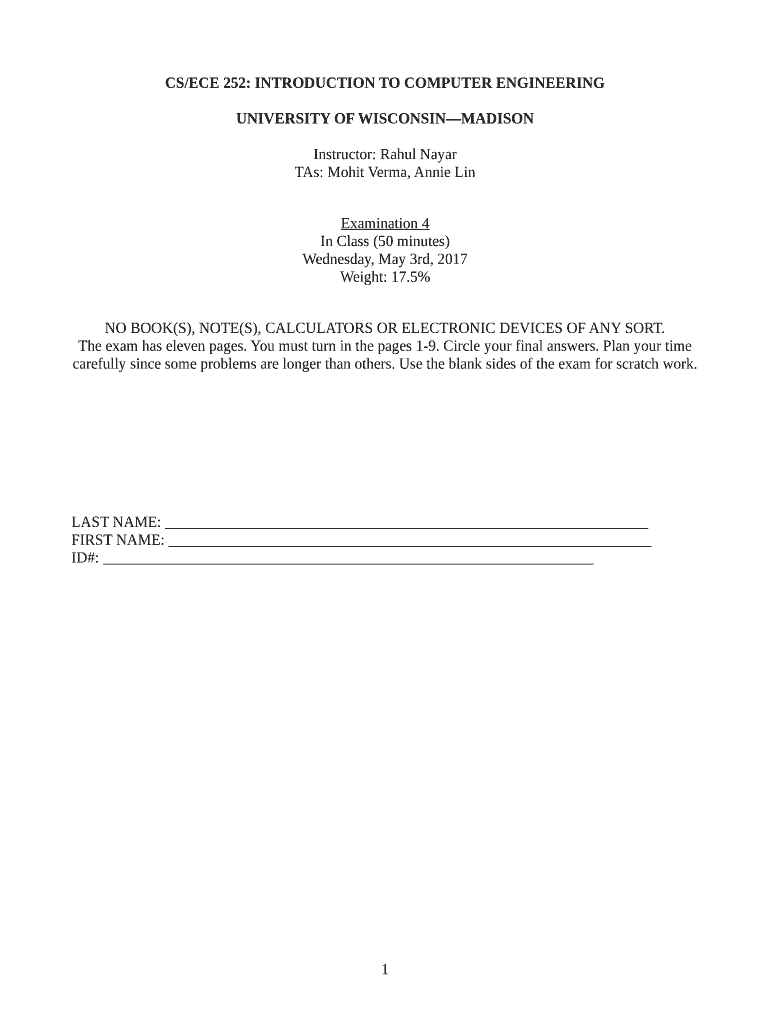 Fillable Online pages cs wisc Rahul Nayar TAs: Annie Lin, Mohit Verma - DocPlayer.net Fax Email ...