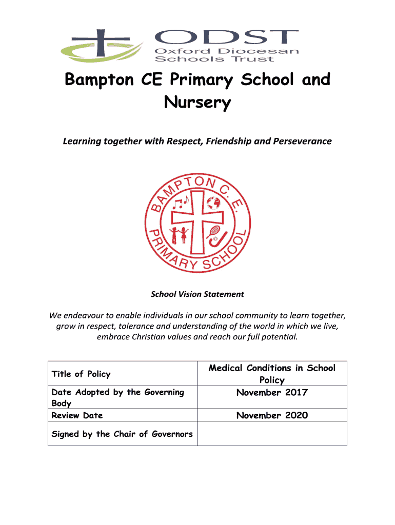 Fillable Online Bampton CE Primary School and Fax Email Print - pdfFiller