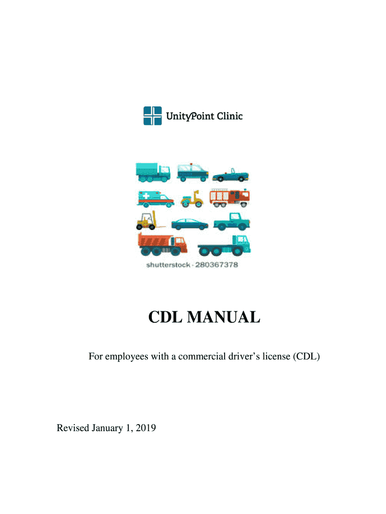 Fillable Online For employees with a commercial drivers license (CDL ...