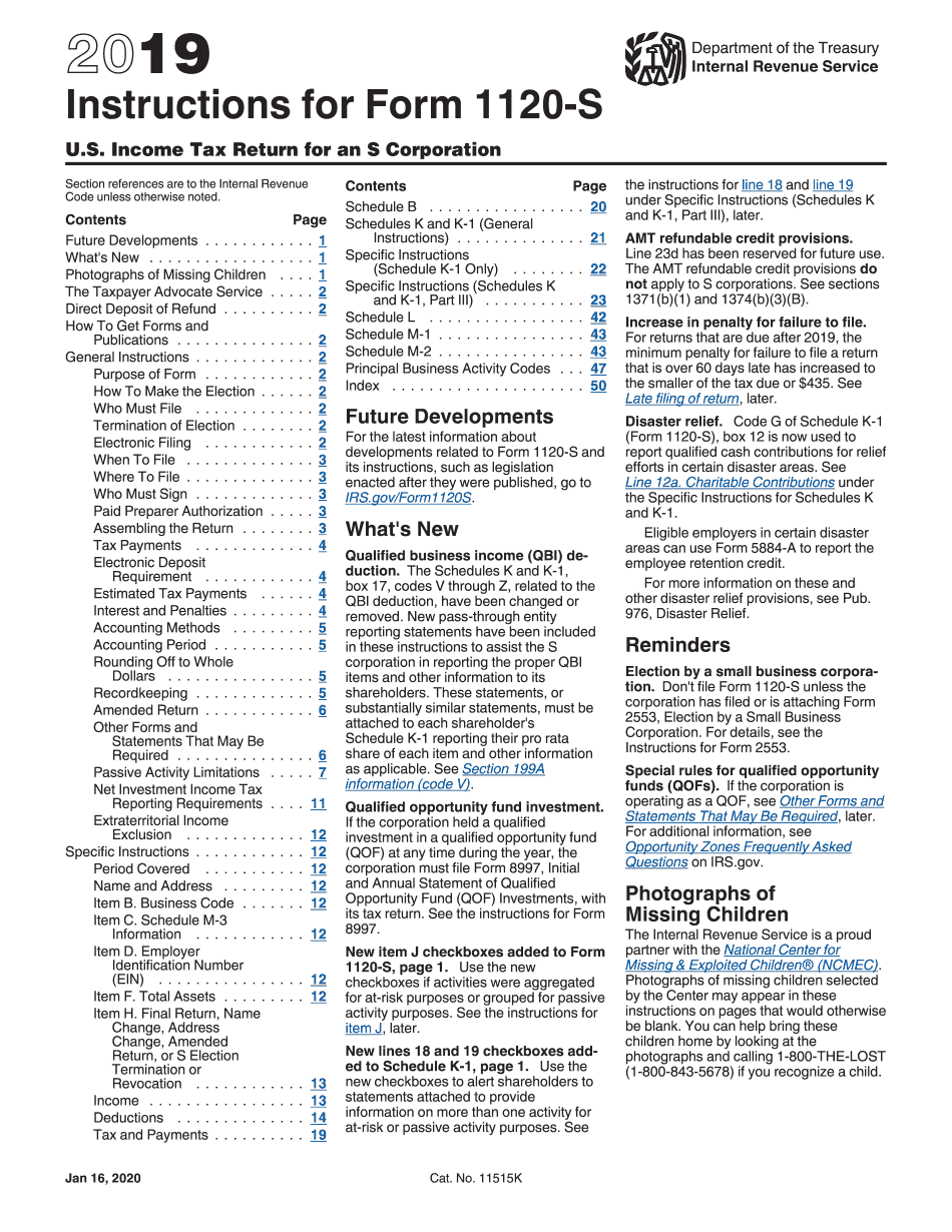 Irs Instructions Form 1120s Fillable And Editable PDF Template Irs Instructions Form 1120s Fillable And Editable PDF Template