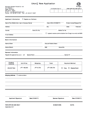 Fillable Online Ukon DD Form 092818 - Enagic EU Fax Email Print - pdfFiller