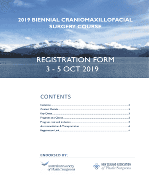 Fillable Online plasticsurgery org CMF Course Registration Form 2019 ...