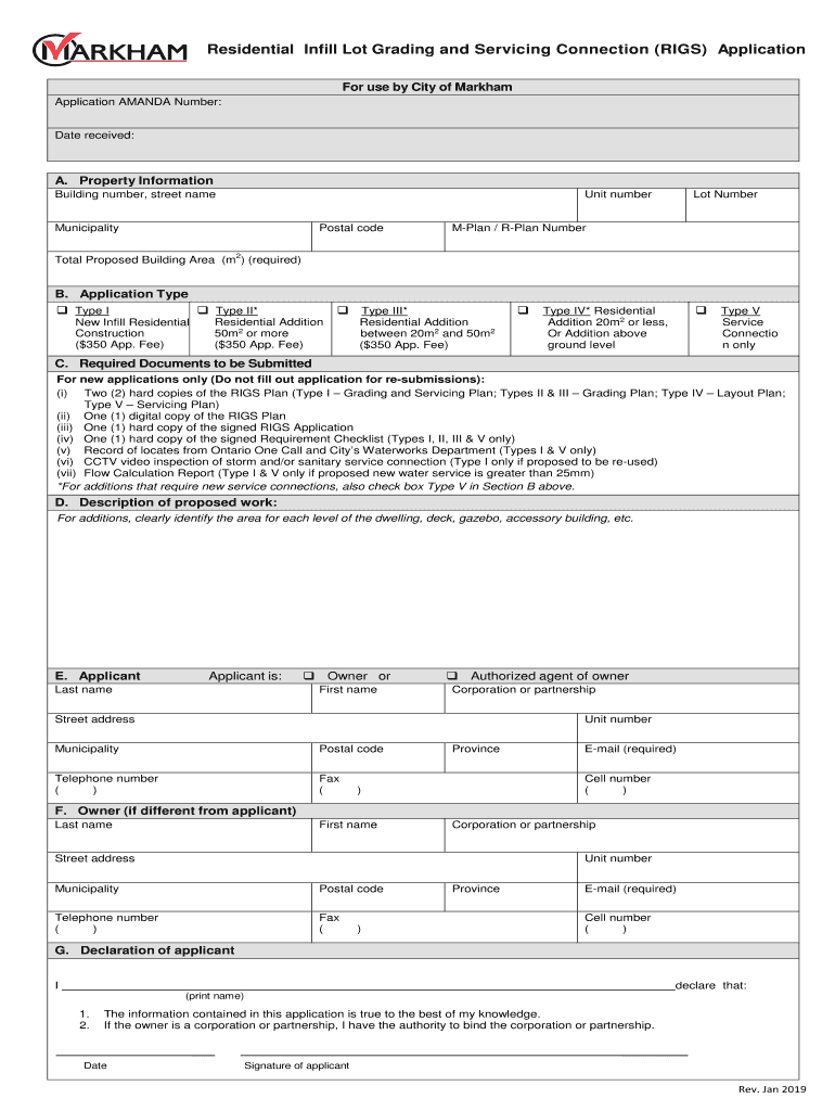 Fillable Online Residential Infill Lot Grading and Servicing Connection ...