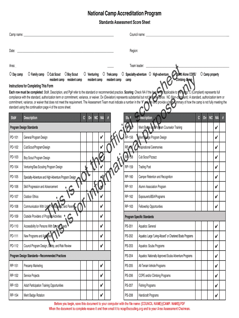 Fillable Online This is not the official scoresheet This is for ...