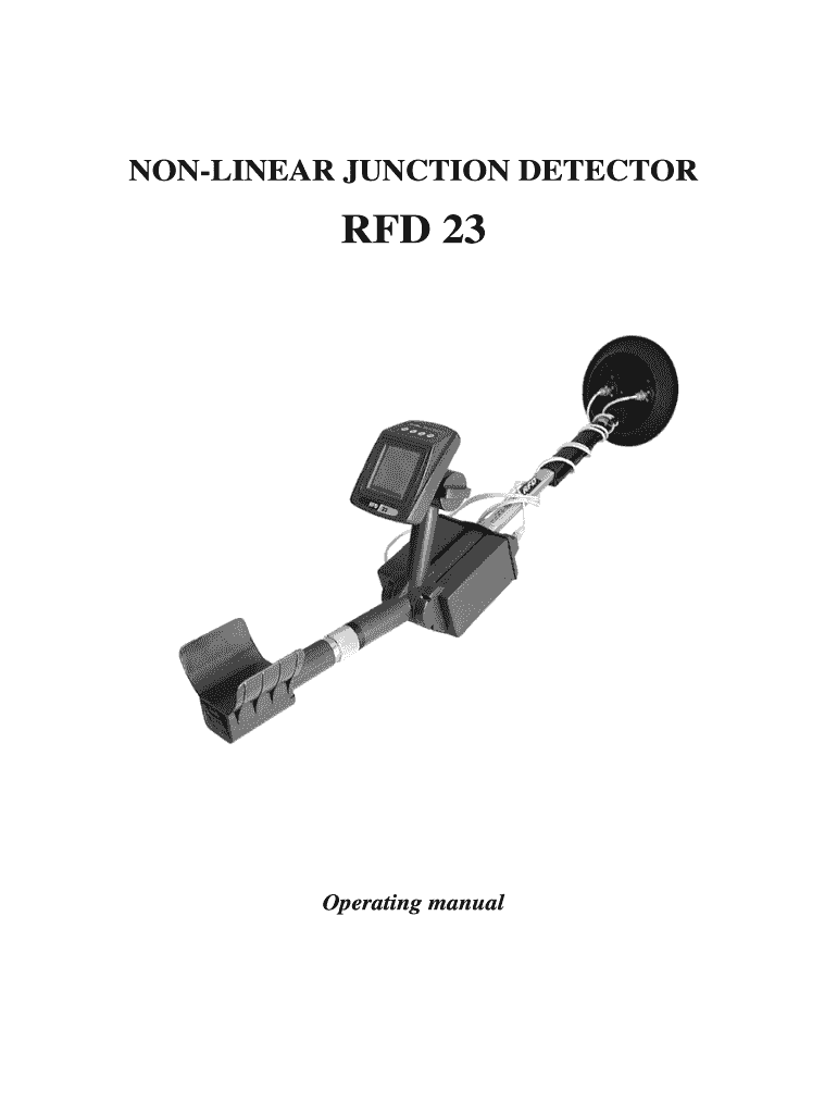 Fillable Online NON-LINEAR JUNCTION DETECTOR Fax Email Print - pdfFiller