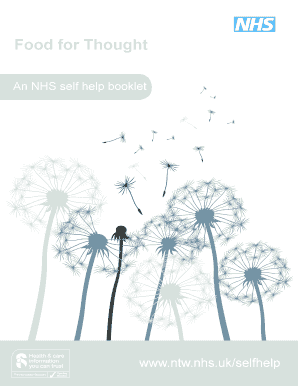 Fillable Online An NHS self help booklet Fax Email Print - pdfFiller