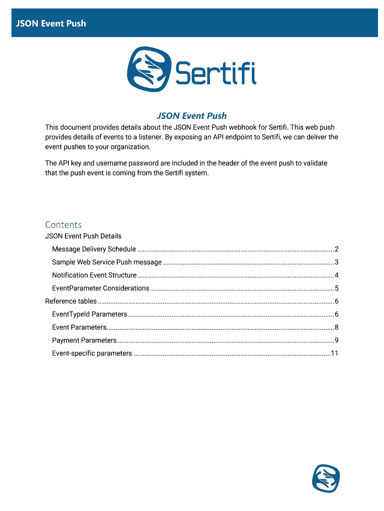 Fillable Online JSON Event Push Fax Email Print - pdfFiller