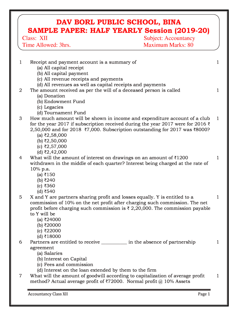 Dav Class 3 Half Yearly Question Paper Pdf Fill Online Printable