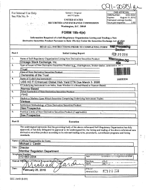 Fillable Online FORM 19b-4(e) section FED 26 n i s Fax Email Print ...