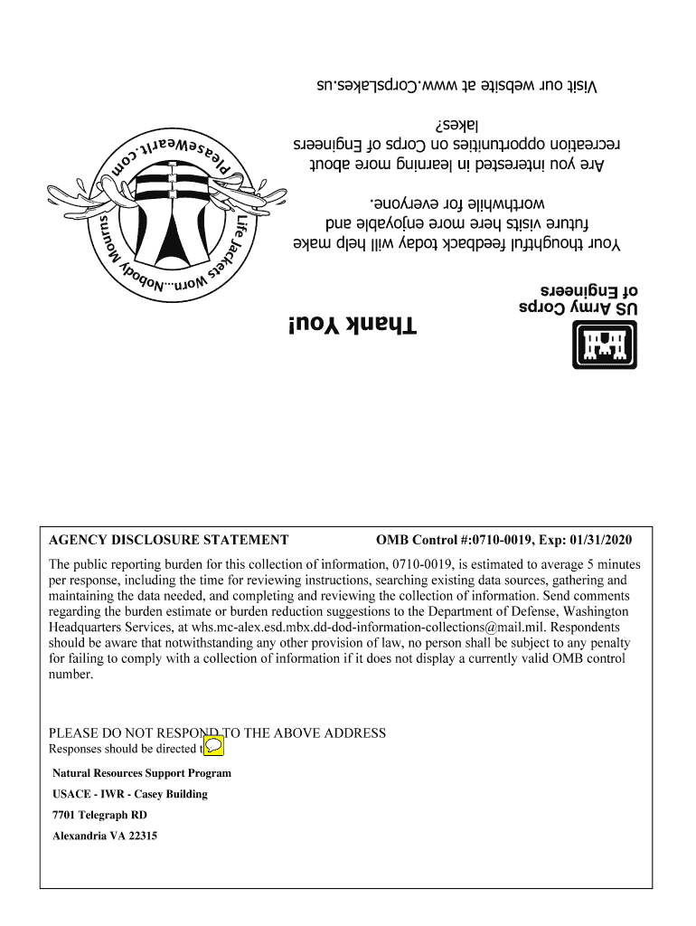 Fillable Online corpslakes erdc dren U.S. Army Corps of Engineers to ...