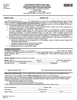 Fillable Online Florida Retirement System Pension Plan Deferred ...