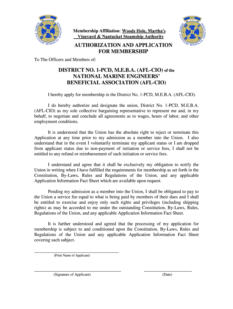 Fillable Online HQ applicants check list - MEBA Union Fax Email Print ...