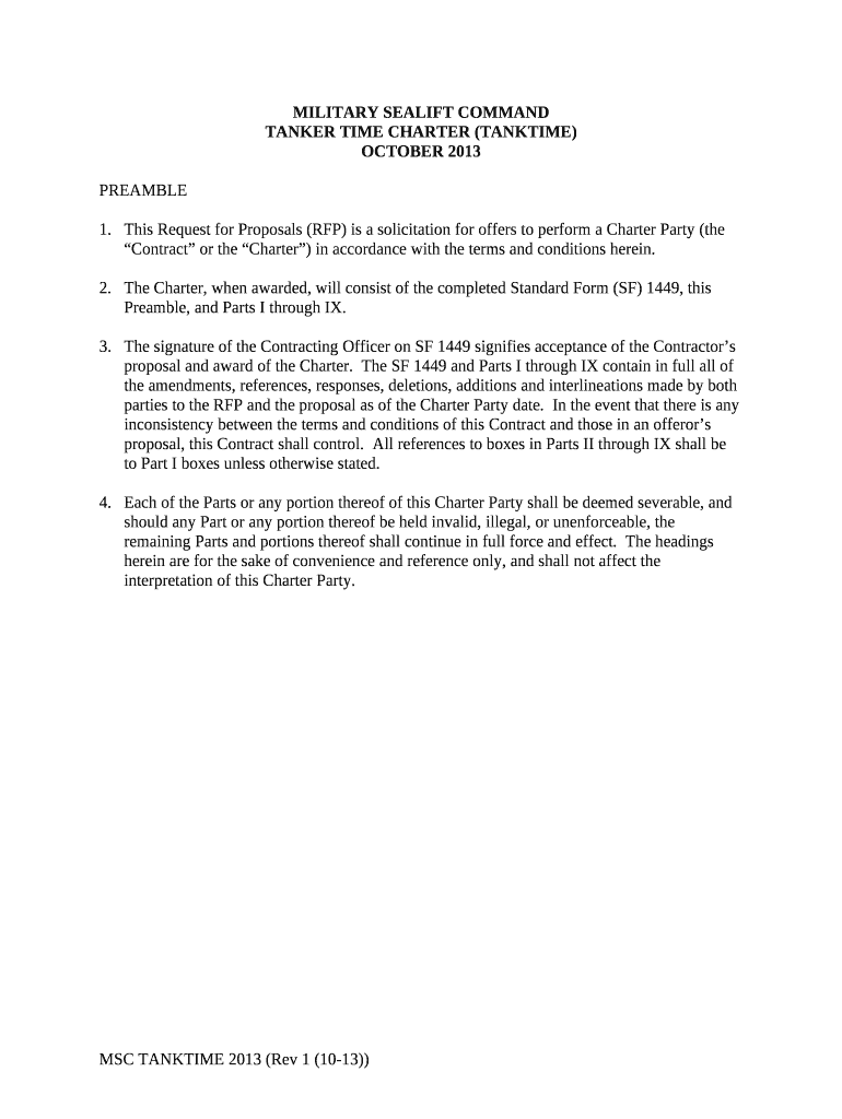 Tanker Voyage Charter - Military Sealift Command - Navy.mil Doc ...
