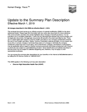 Fillable Online Update to the Summary Plan Description Fax Email Print ...