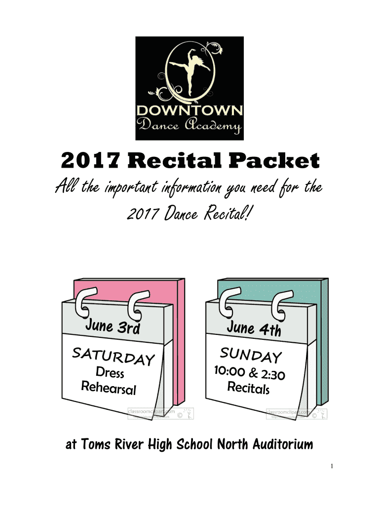 Fillable Online recital packet cover fin - Aspirations Dance Company ...