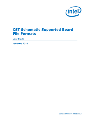 Fillable Online CST Schematic Supported Board File Formats - Intel ...