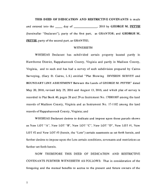 Fillable Online Deed Restriction Template - State Superfund - DEC.NY ...