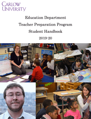 Fillable Online Education Department Teacher Preparation Program ...