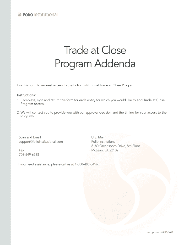 Fillable Online Account Transfer Form - Folio Client Fax Email Print ...